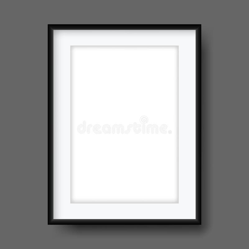Black Vector 3d Photo Frame.Vector Object for Interior Design and Web ...