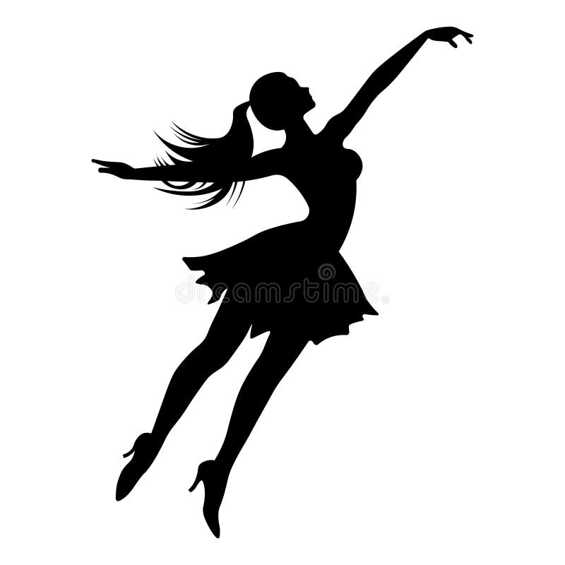 Black Vector Dancer Icon on White Background Stock Vector ...