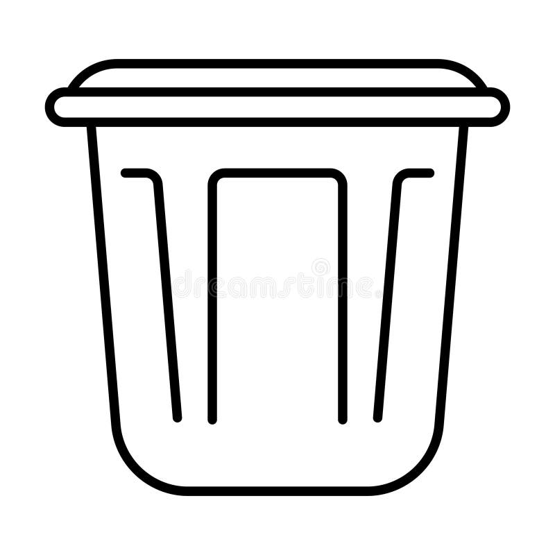 Black Vector Dustbin Icon on White Background Stock Vector ...