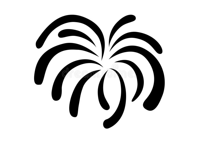 Black Vector Fireworks Image Icon Stock Vector - Illustration of ...