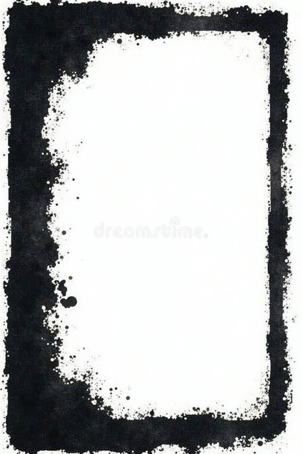 Black Vector Grunge Frame, Distressed Texture, White Background , Aged ...