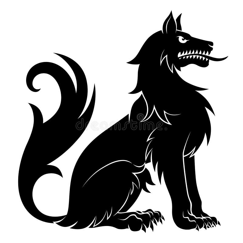 Heraldic wolf realistic stock vector. Illustration of decoration ...