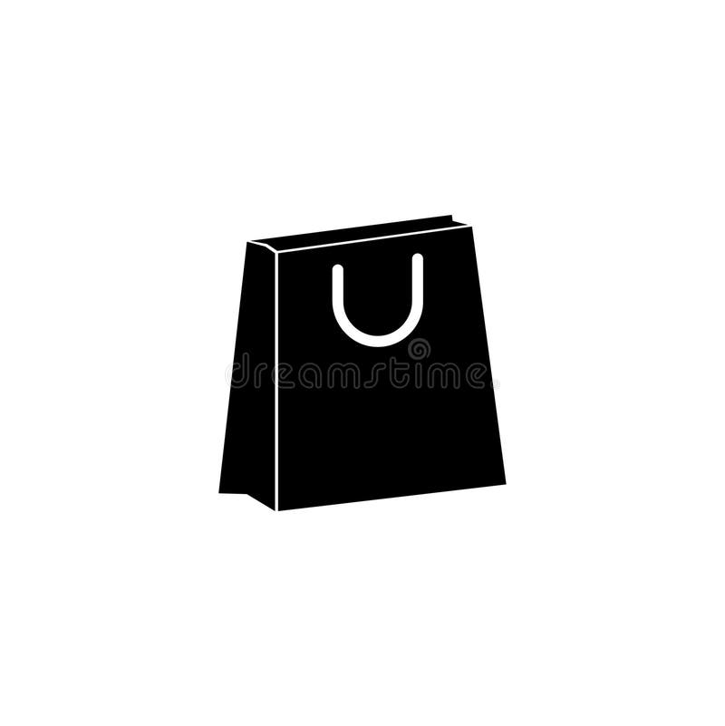 Black Vector Icon of a Shopping Bag, Perfect for Retail and Commerce ...