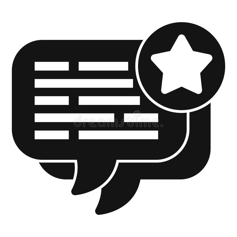 Chat Bubble with Star Icon Vector Illustration Stock Vector ...