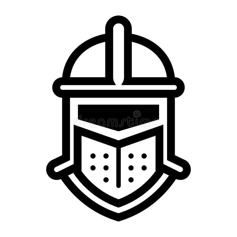 Black Vector Knight Icon on White Background Stock Vector ...