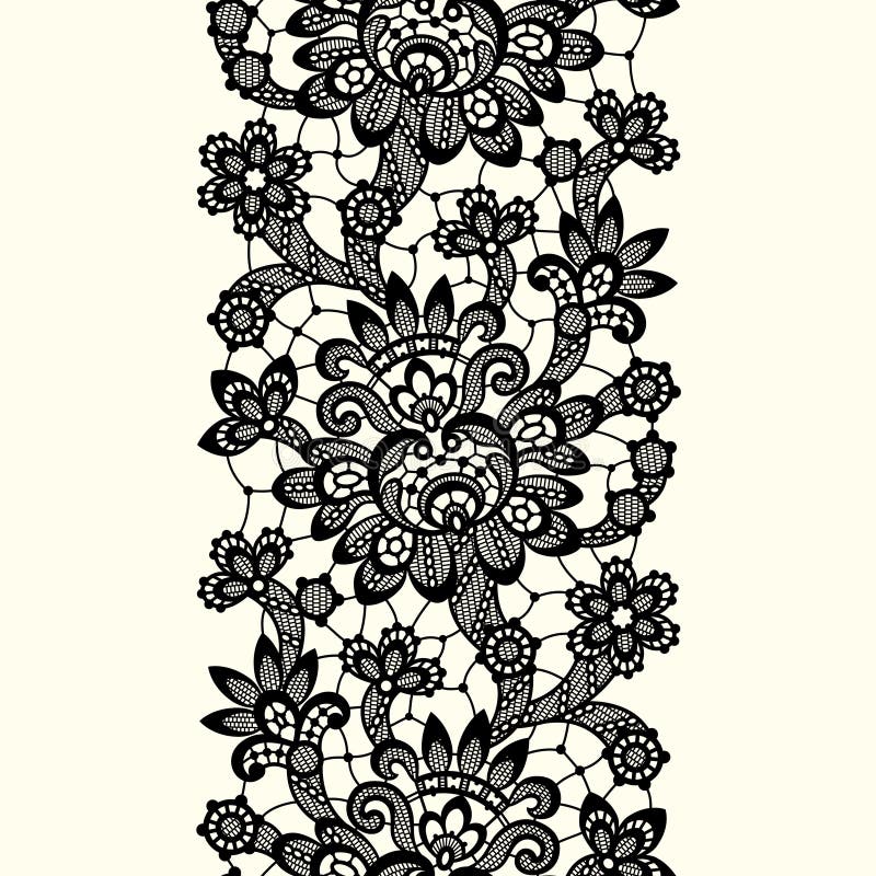 Black Vector Lace. Square Frame Stock Vector - Illustration of lace ...