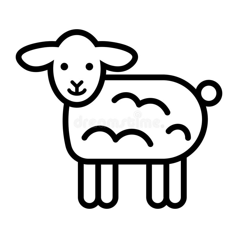 Black Vector Lamb Icon on White Background Stock Vector - Illustration ...