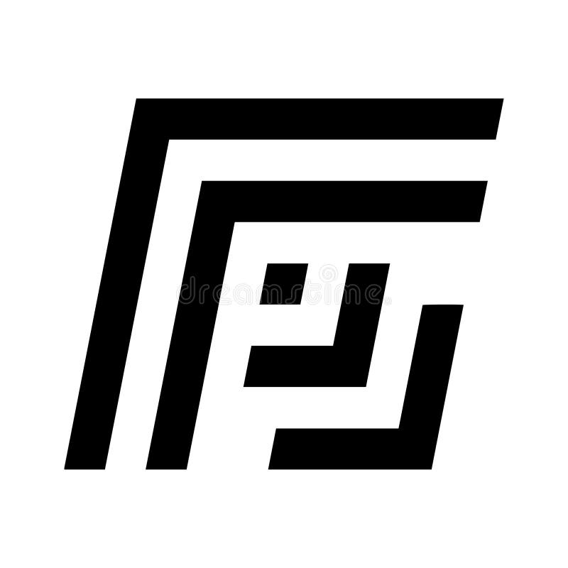 Black Vector Logo Illustration of an Element Made is on a White ...