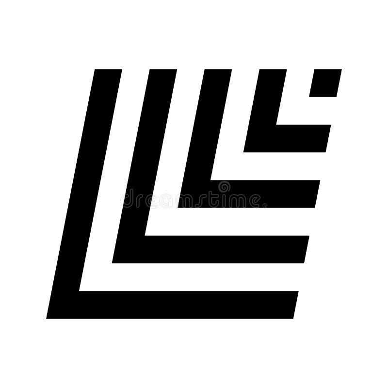 Black Vector Logo Illustration of an Element Made is on a White ...