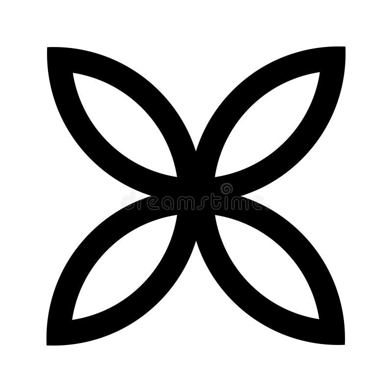 Black Vector Logo Illustration of an Element Made is on a White ...