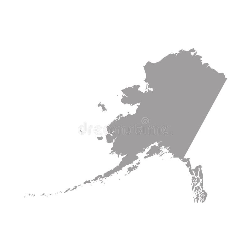 Black vector map of Alaska stock vector. Illustration of collection ...
