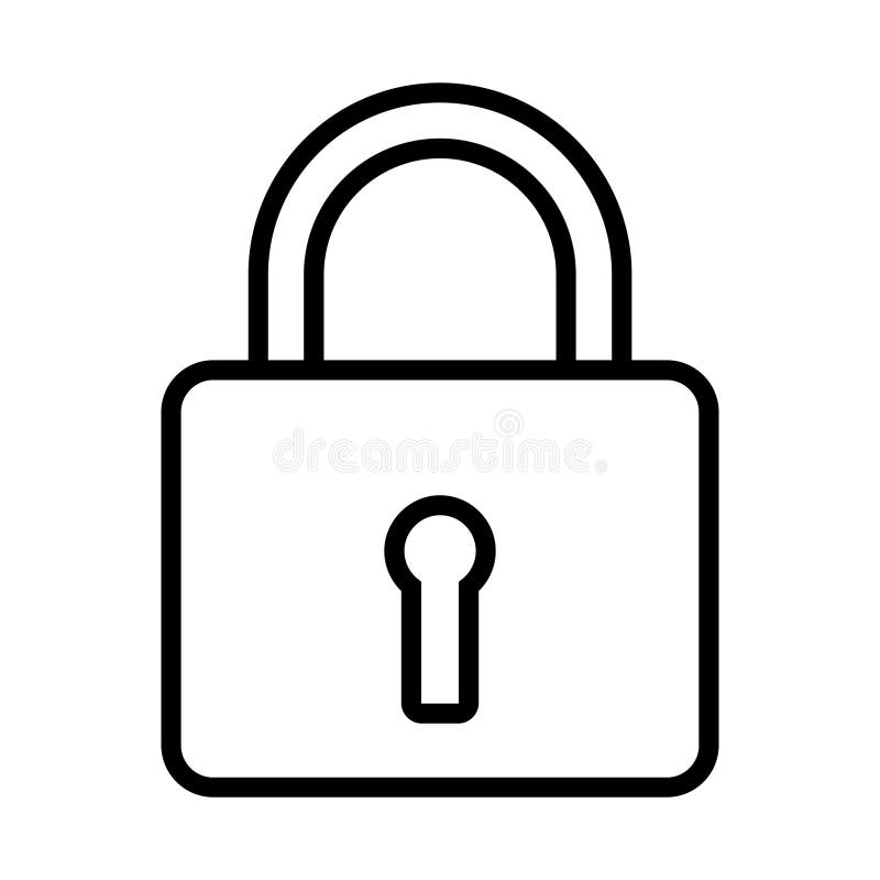 Black Vector Padlock Icon on White Background Stock Vector ...
