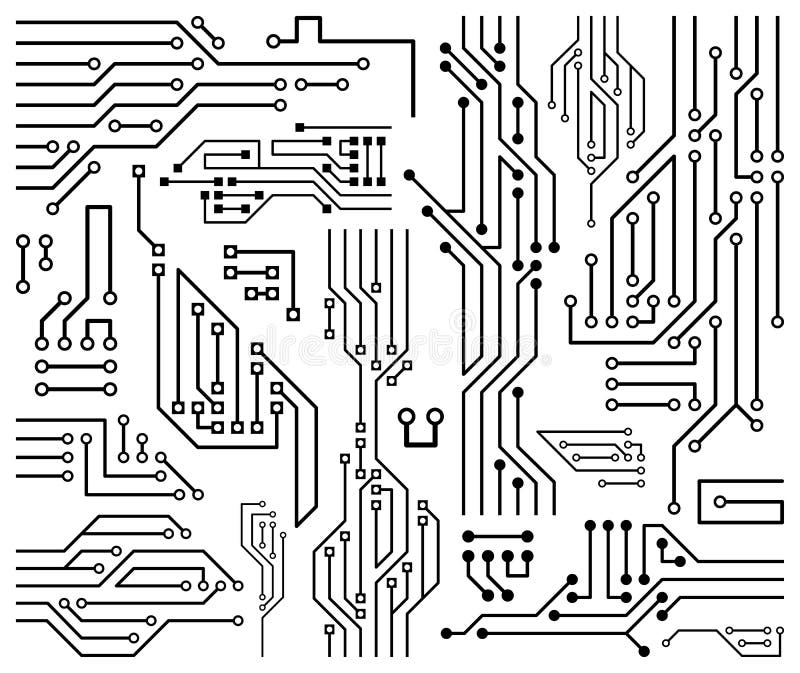 Black Vector Printed Circuit Board Design Elements Stock Vector ...