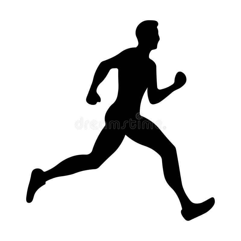 Runner Black White Stock Illustrations – 7,237 Runner Black White Stock ...