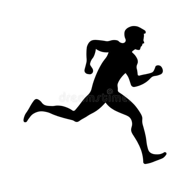 Runner Black White Stock Illustrations – 7,237 Runner Black White Stock ...
