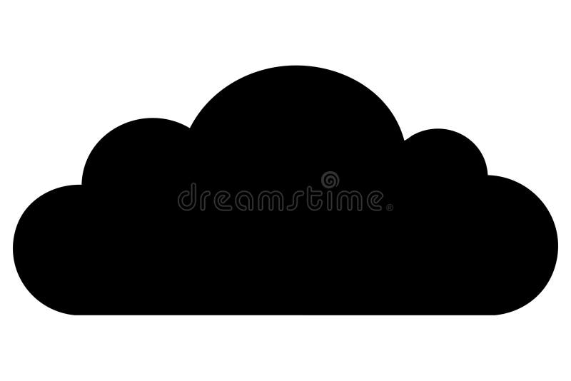 Vector Shape of a Stylized Cloud Silhouette Suitable for Design ...