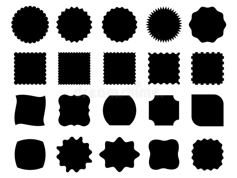 Black vector shapes stock vector. Illustration of form - 76280427