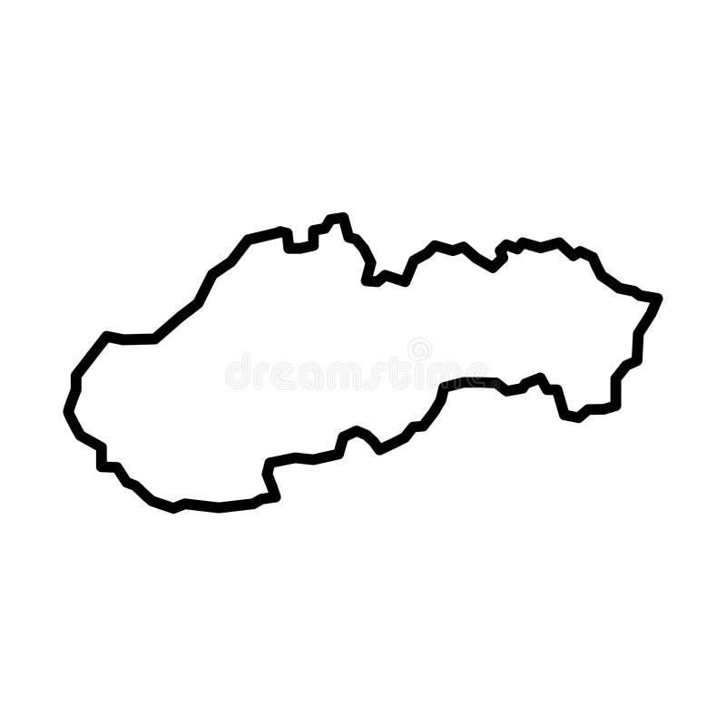 Slovakia outline map stock illustration. Illustration of transparent ...