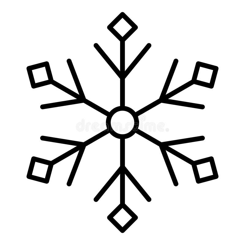 Black Vector Snowflake Icon on White Background Stock Illustration - Illustration of abstract ...