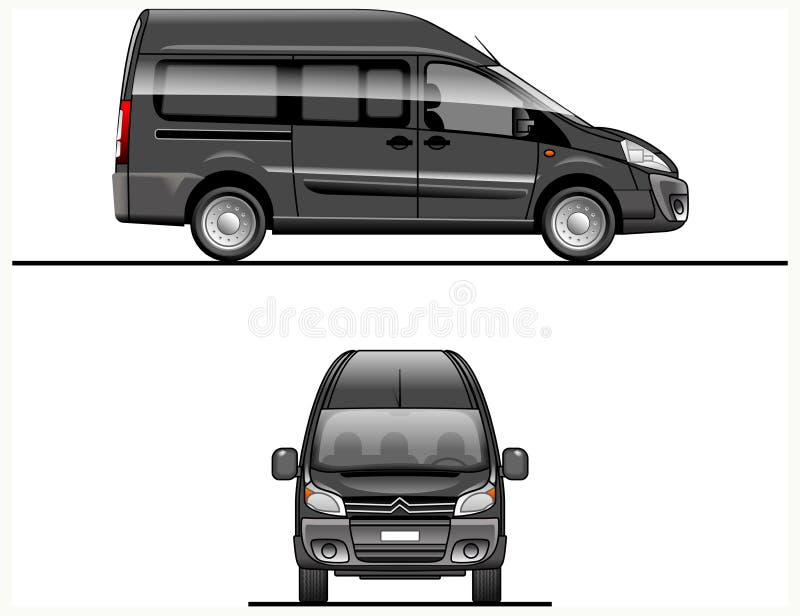 Vector Delivery / Cargo Van Stock Vector - Illustration of dimensions ...