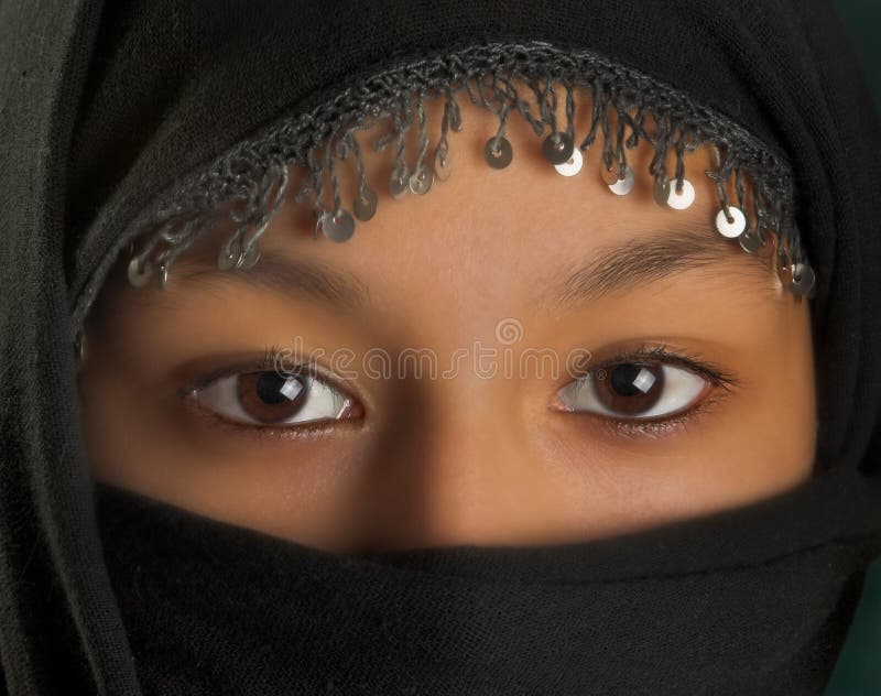 Veiled in black stock photo. Image of iranian, faith, clothing - 893286