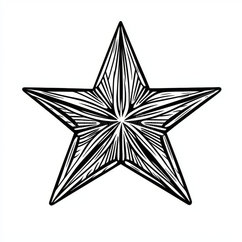 Black, Vektor, 5-Zackiger 3D-Stern Icon Stock Image - Image of december ...