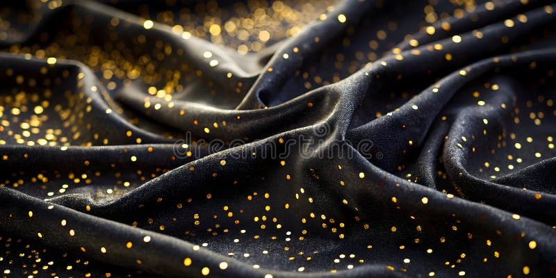 Black Velvet Texture with Gold Specks Stock Illustration - Illustration ...