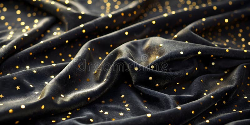 Black Velvet Texture with Gold Specks Stock Illustration - Illustration ...