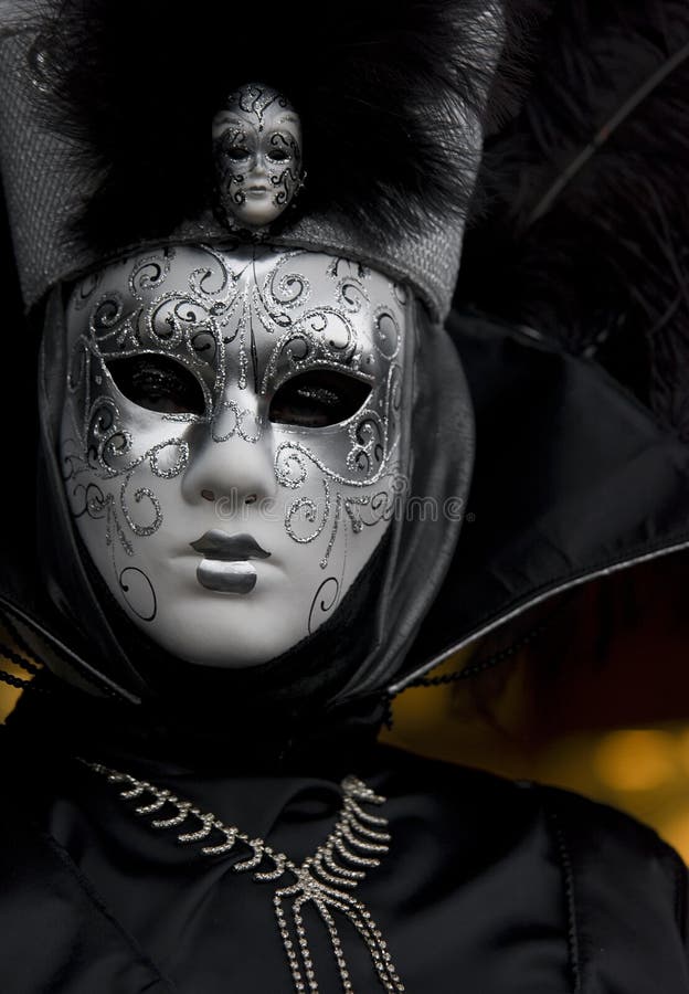 Fantastic Gothic Mask in Venice Carnival Editorial Stock Image - Image ...