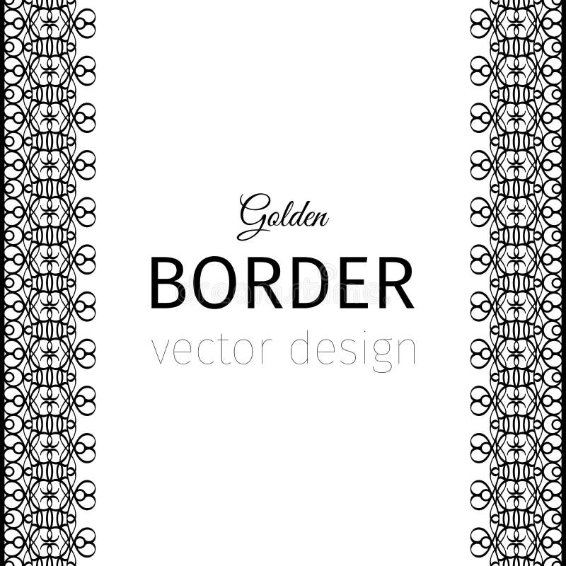 Black Vertical Geometrical Style Border Stock Vector - Illustration of ...