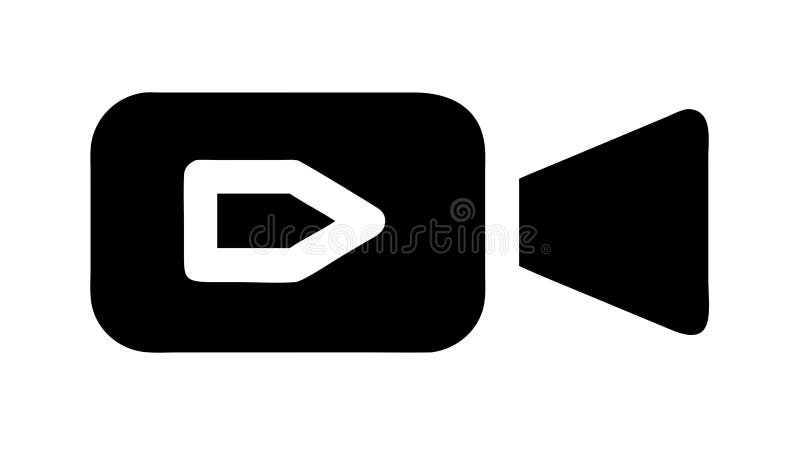 Black Video Camera with Front Play Icon, Sleek Media, Vector Design ...