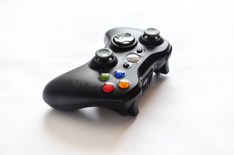 Black Video Game Controller Stock Photo - Image of joystick, controller ...