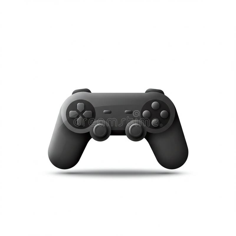 A Black Video Game Controller Featuring a Classic Design with Two ...