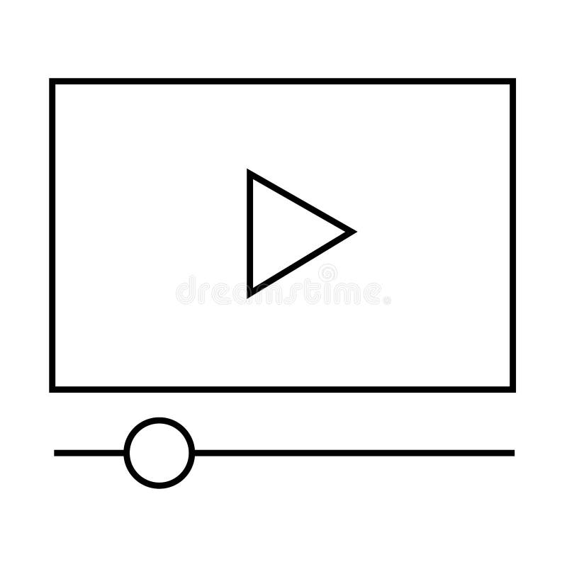 Monitor Icon on a White Background. Vector Illustration Stock ...