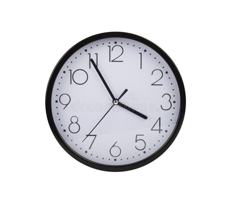 Black and Vintage Clock with Hands. Concept of Time Stock Image - Image ...