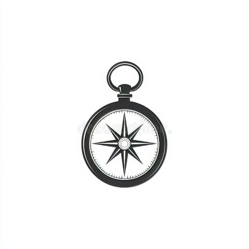 A Black Vintage Compass Indicating Direction Using Magnetism Stock ...