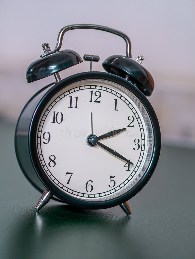 Black Alarm Clock stock photo. Image of design, circle - 212550766