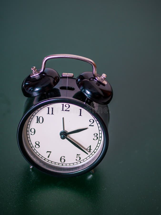 Black Alarm Clock stock photo. Image of deadline, pressure - 212550770