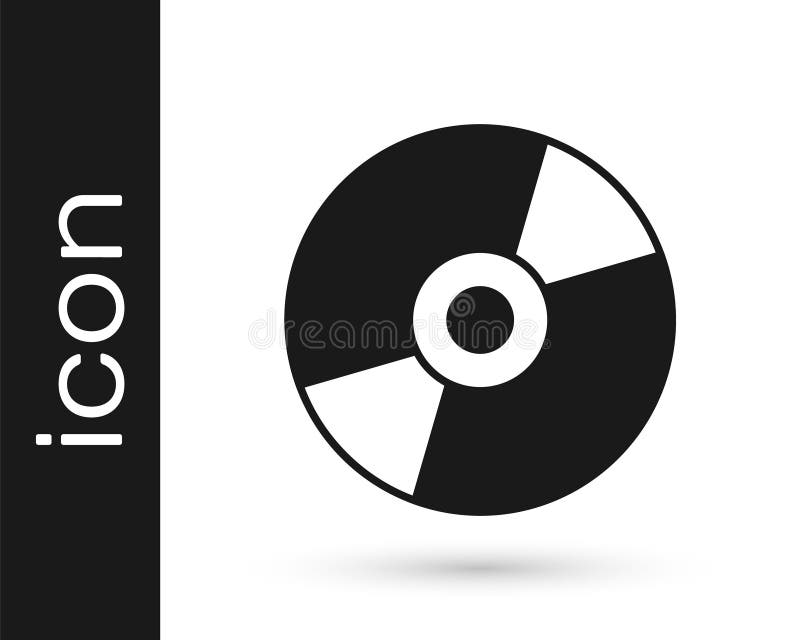 Black Vinyl Disk Icon Isolated on White Background. Vector Stock Vector ...