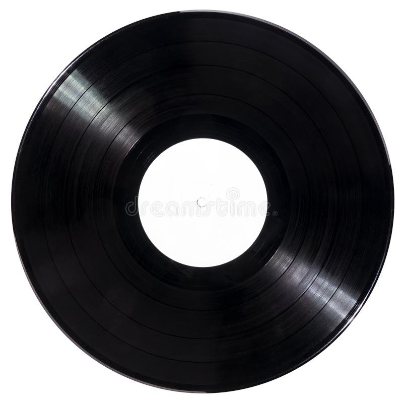 Black Vinyl Record Isolated on White Background Stock Photo - Image of ...