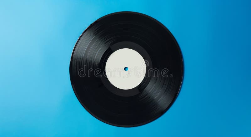 Black Vinyl Record, Isolated Background. Classic Retro LP Disc Stock ...