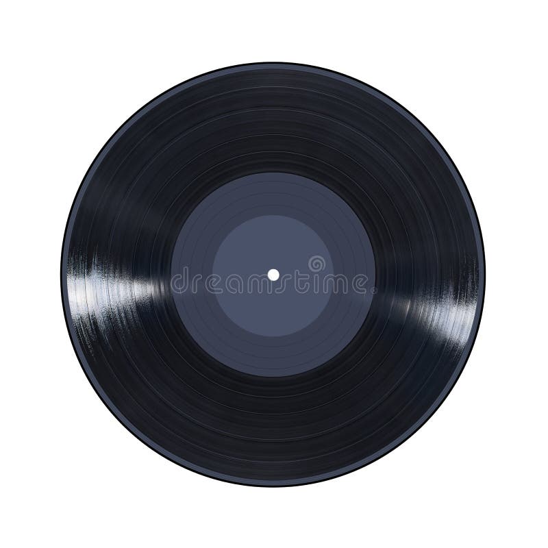 Black Vinyl Record with Clover. Isolated Stock Image - Image of ...