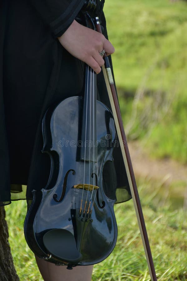 Black violin and bow stock image. Image of musical, classical - 233816493