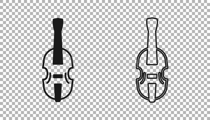 Black Violin Icon Isolated on Transparent Background. Musical Instrument Stock Illustration ...