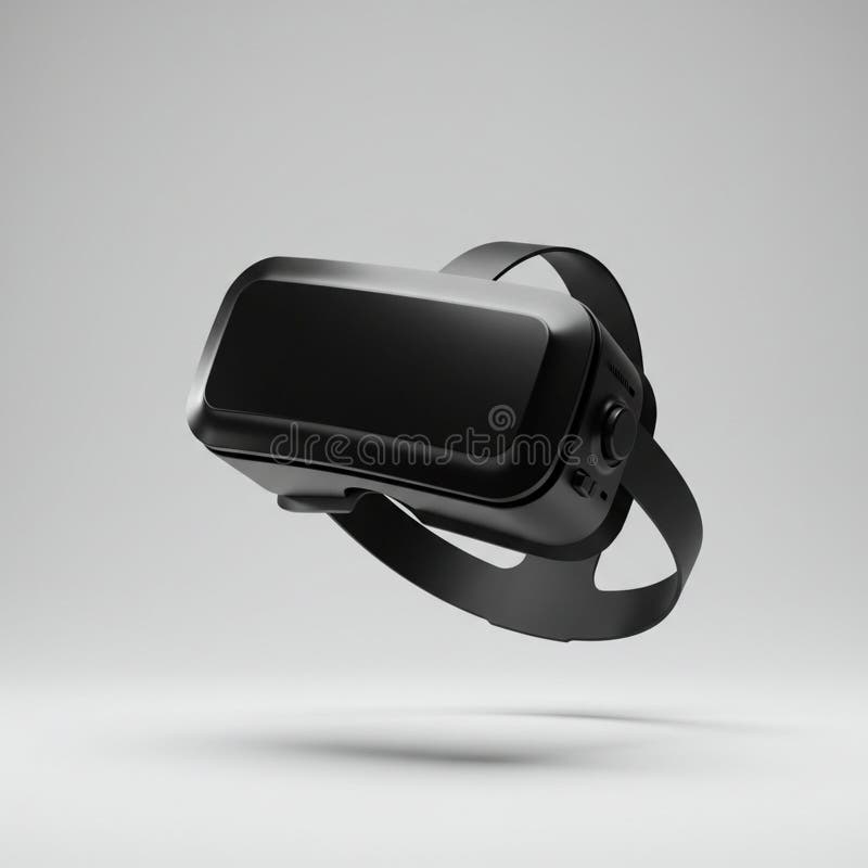 Black Virtual Reality Headset with Smooth, Streamlined Design ...