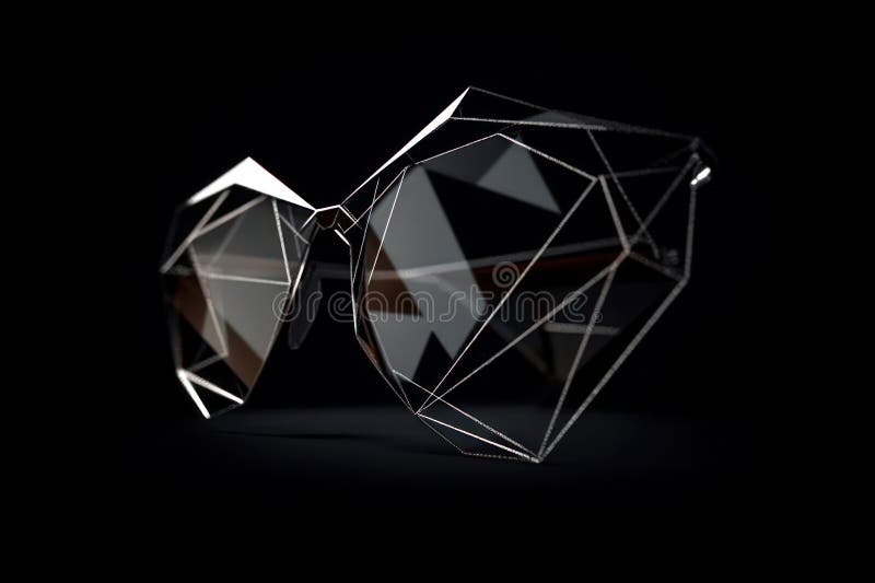 Black Vision Glasses Logo with Copy Space Generative Ai Stock ...