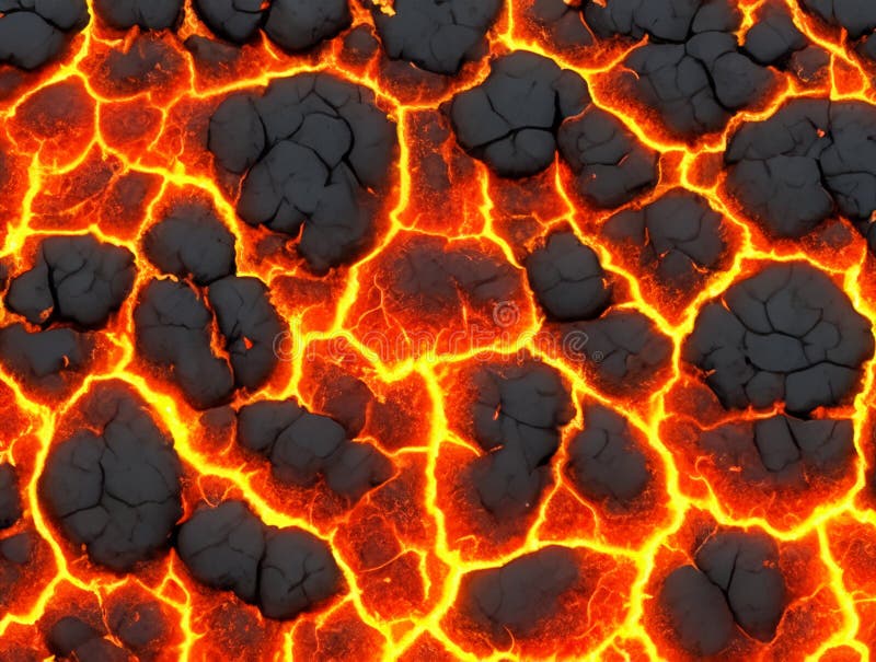 Black Volcanic Lava Texture Background. 3d Rendering Stock Illustration ...