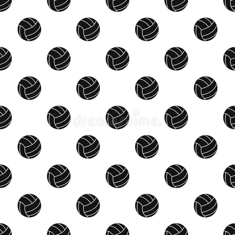 Black Volleyball Ball Pattern Vector Stock Vector - Illustration of ...