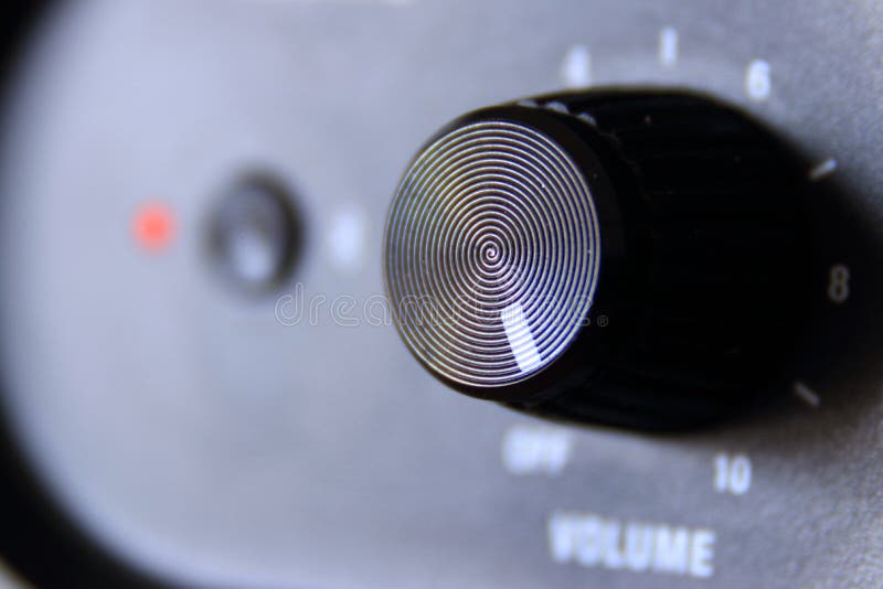Black Volume Power Button Turned To Maximum Stock Image - Image of ...