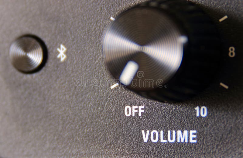 Black Volume Power Button Turned To Zero Stock Photo - Image of ...